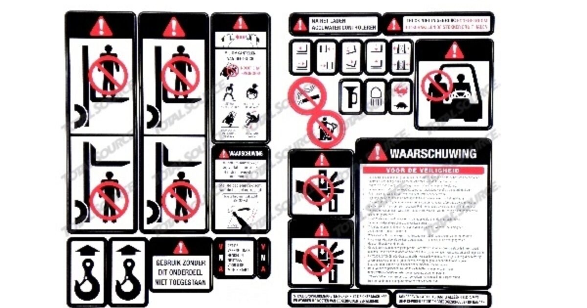 Arbo veiligheids stickers set heftruck stapelaar… | heftruckservice